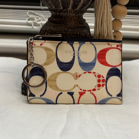 Coach | Accessories | Coach Multicolor Pattern Keychain Wallet | Poshmark
